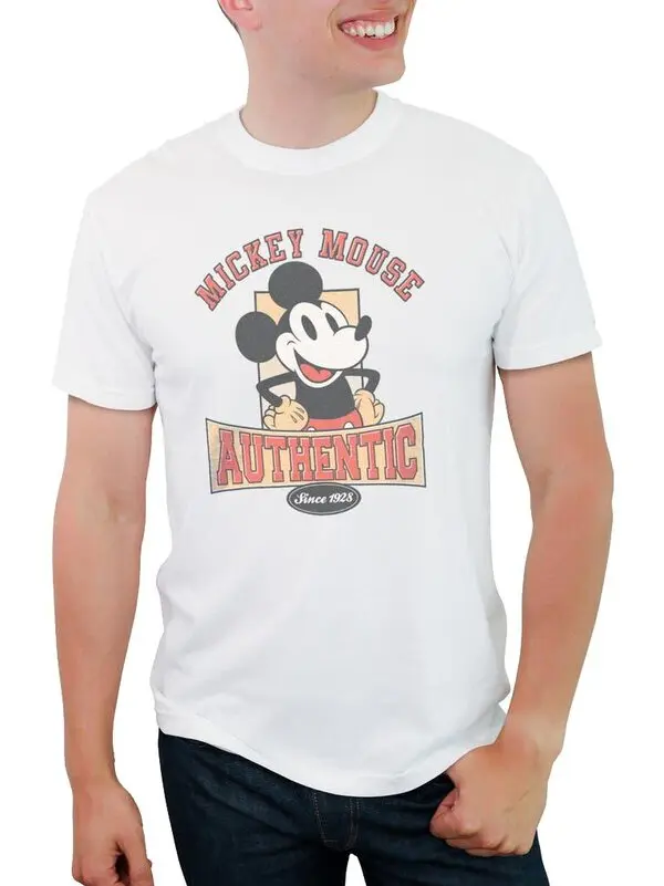 MICKEY & FRIENDS Authentic Since 1928 Graphic T-shirt - White