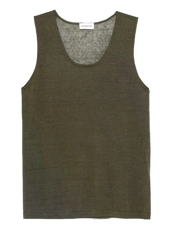 P.a.r.o.s.h Fine-knit Tank Top - Green