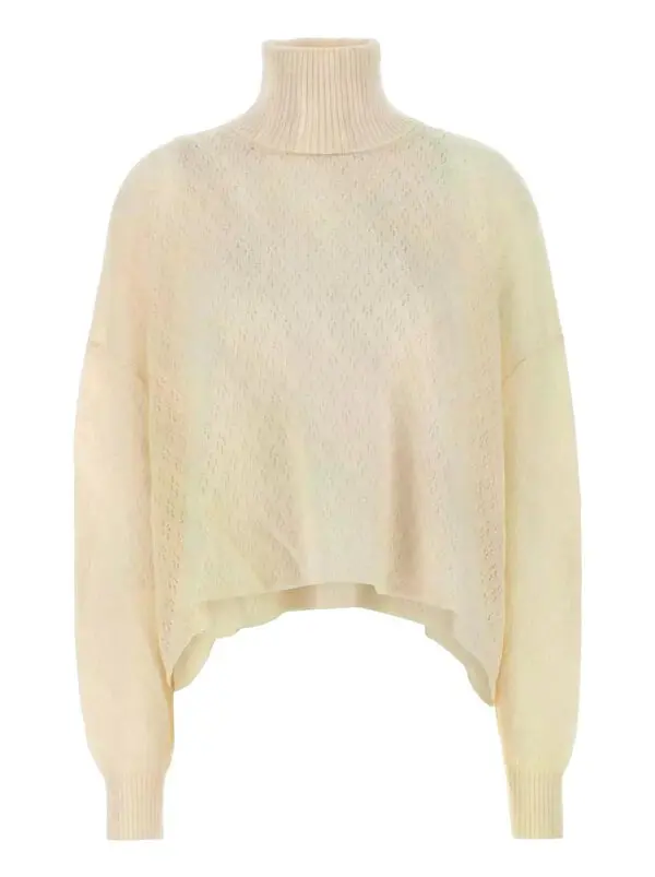 Chloé Pointelle-knit Turtleneck Sweater - Neutrals