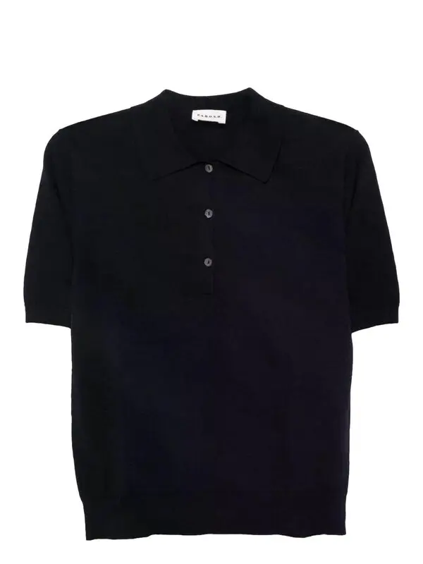 P.a.r.o.s.h Fine-knit Polo Top - Blue