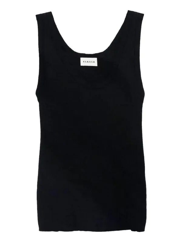P.a.r.o.s.h Ribbed-knit Tank Top - Blue