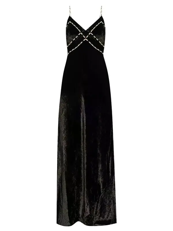 LoveShackFancy Corrino Maxi Dress - Black
