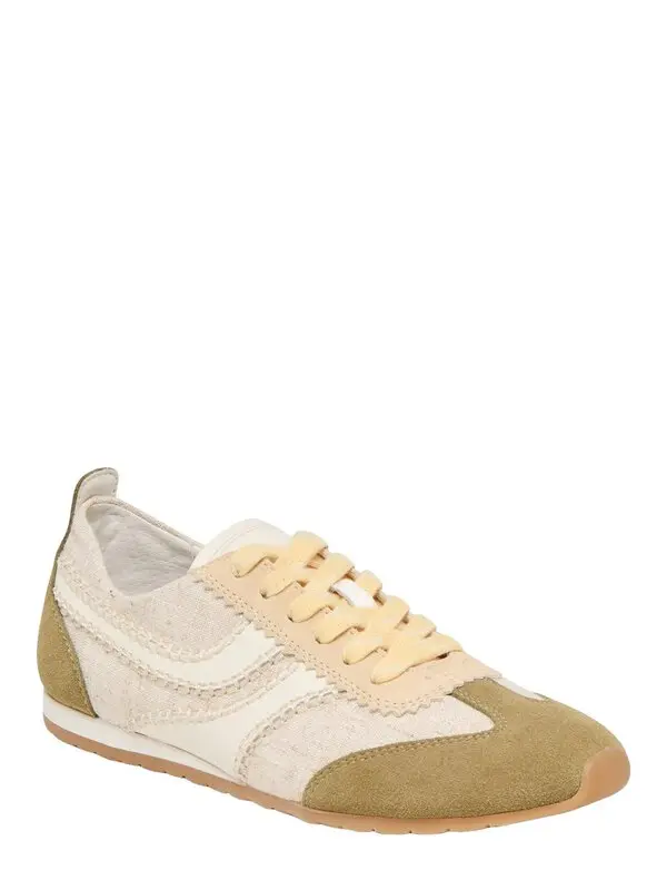 Dolce Vita Delaney Sneakers - Olive Multi Linen