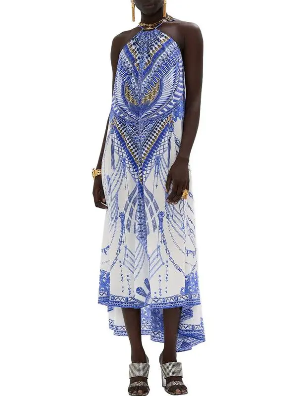 Camilla Gather Neck Hardware Maxi Dress - Dancing With Daylight