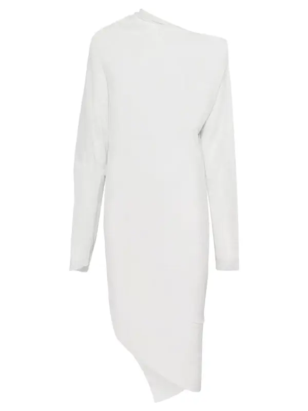 P.a.r.o.s.h Asymmetric Midi Dress - White