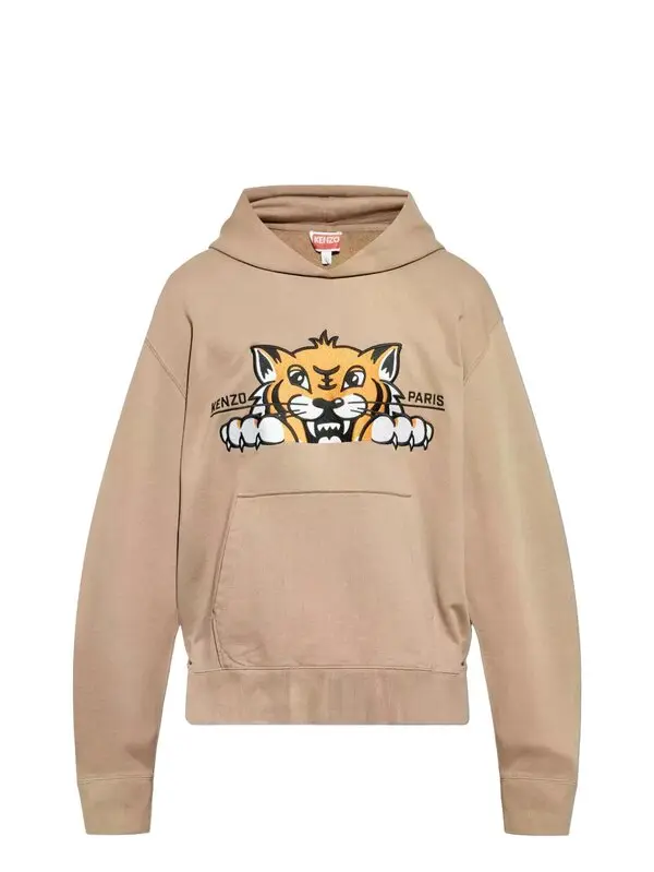 Kenzo Happy Tiger Hoodie - Neutrals