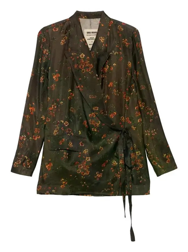 UMA WANG Khloe Floral Blazer - Brown
