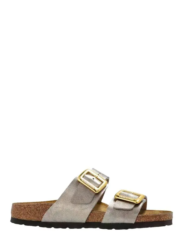 BIRKENSTOCK Arizona Buckle Slides - Silver