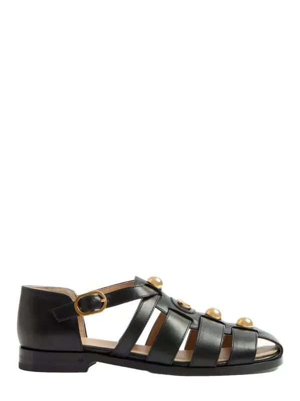 Valentino Garavani Vlogo Fisherman Sandals - Black