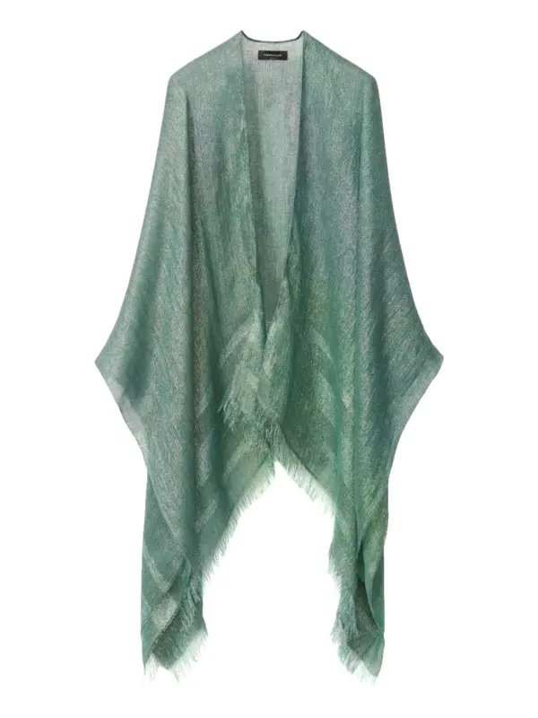 Fabiana Filippi Metallic-threading Cape - Green