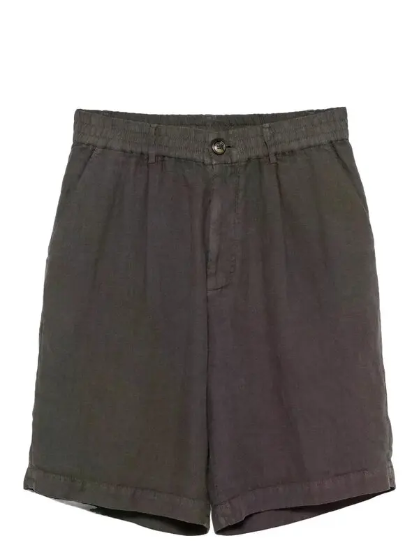 Brunello Cucinelli Linen Shorts - Brown