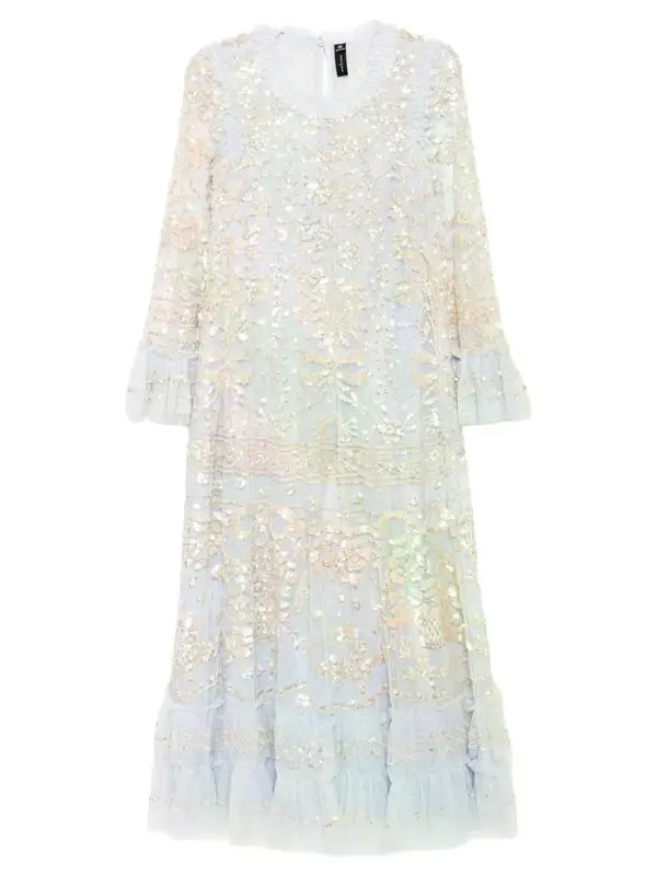 NEEDLE & THREAD Sequin Maxi Dress - Blue
