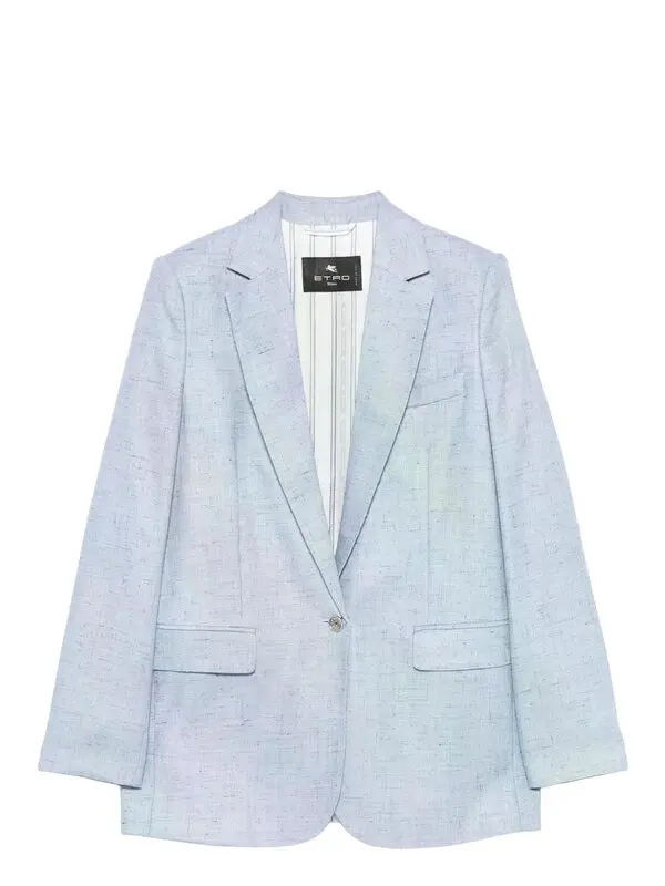 Etro Speckled Blazer - Blue