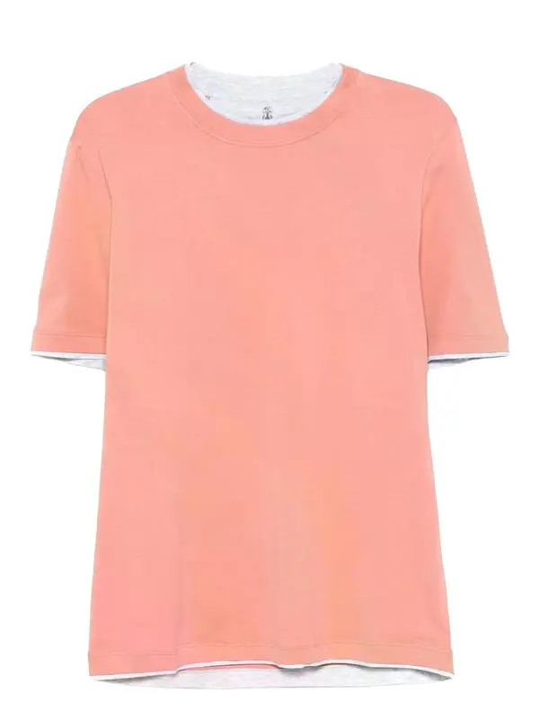 Brunello Cucinelli Cotton T-shirt - Orange
