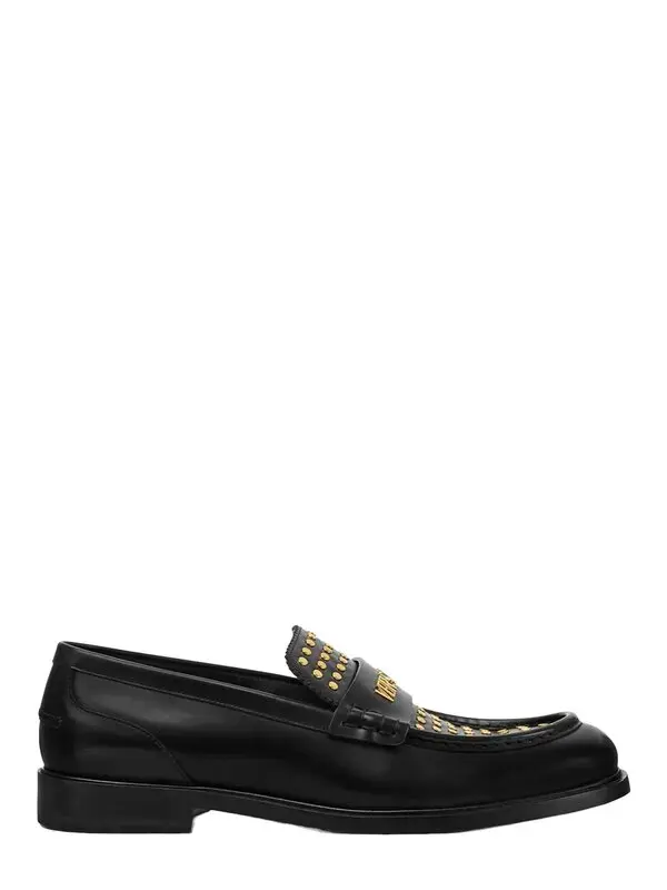 Versace Studded Loafers - Black