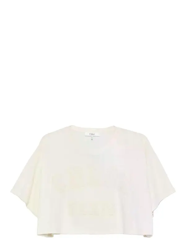Chloé Logo-appliqué T-shirt - White