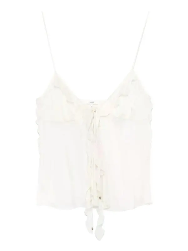 Chloé Silk Top - White