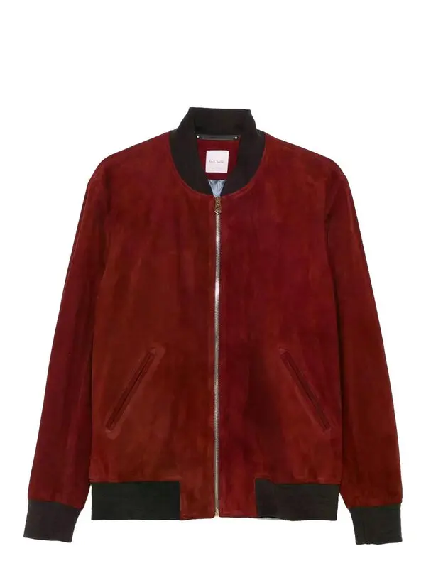 Paul Smith Suede Bomber Jacket - Red