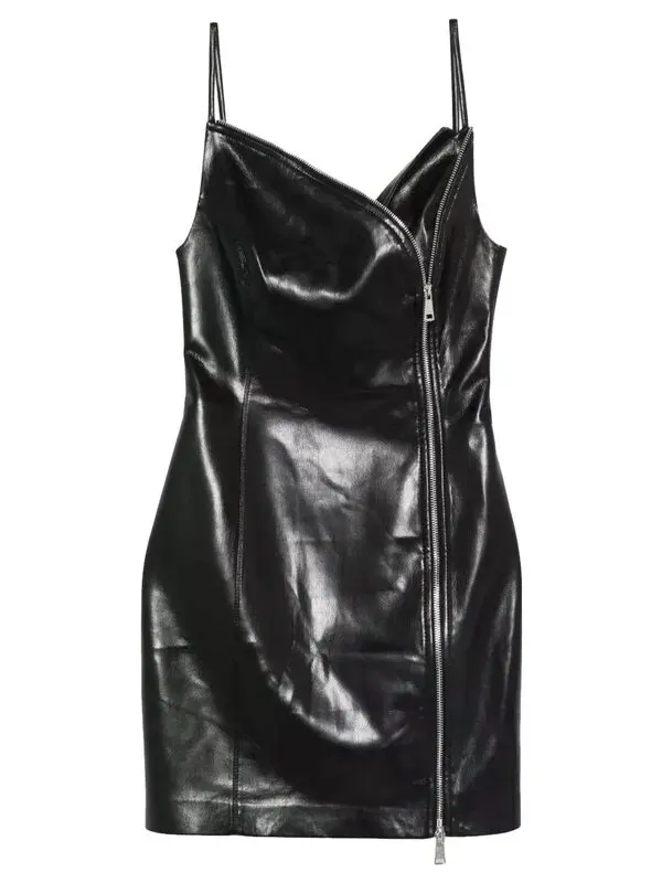 Nanushka Faux-leather Mini Dress - Black