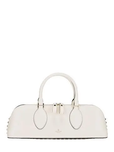 Valentino Garavani East West Rockstud Duffle Bag - Ivory