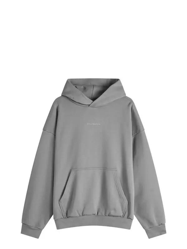 Balenciaga Bb Back Reflective Fit Hoodie - Grey/reflective