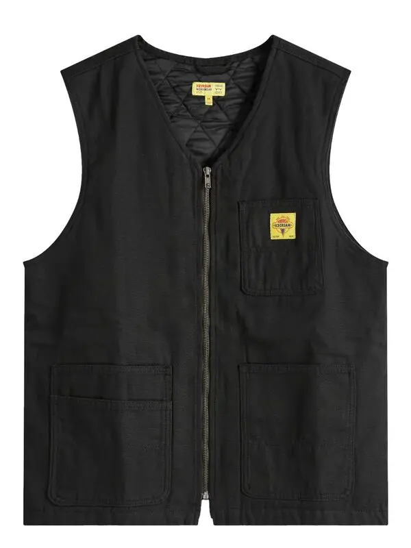 ICECREAM Canvas Work Vest - Black