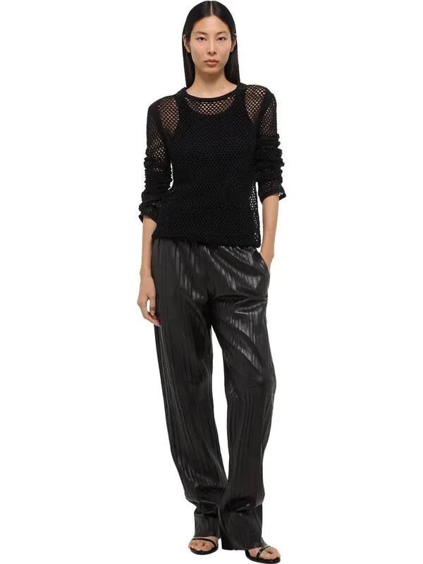 Helmut Lang Mesh Top With Seatbelt Detail - Black