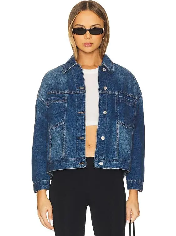 Free People X We The Free Opal Swing Denim Jacket - Blue