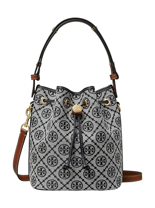 Tory Burch T Monogram Bucket Bag - Tory Navy