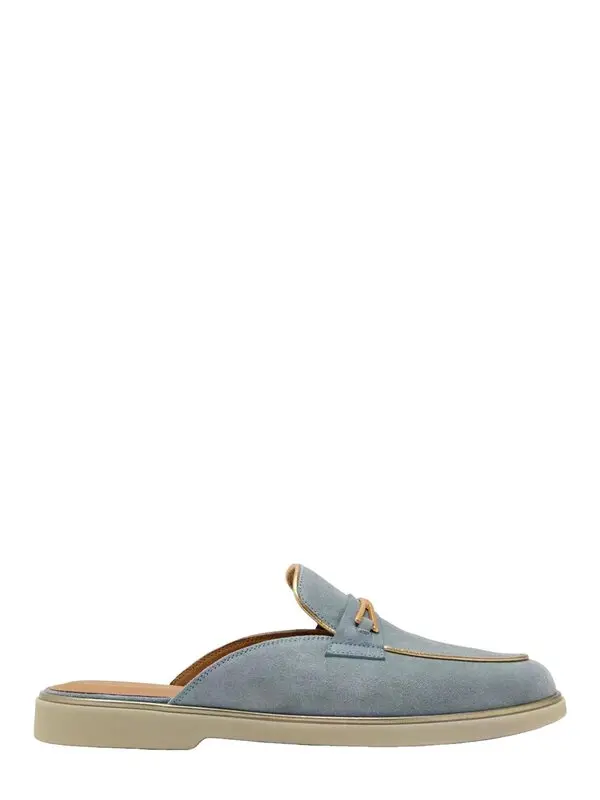 Magnanni Logo-engraved Mules - Blue