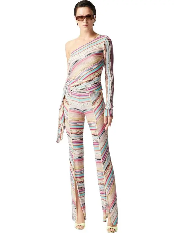 Missoni Lamé Slub Viscose Trousers - Multicoloured