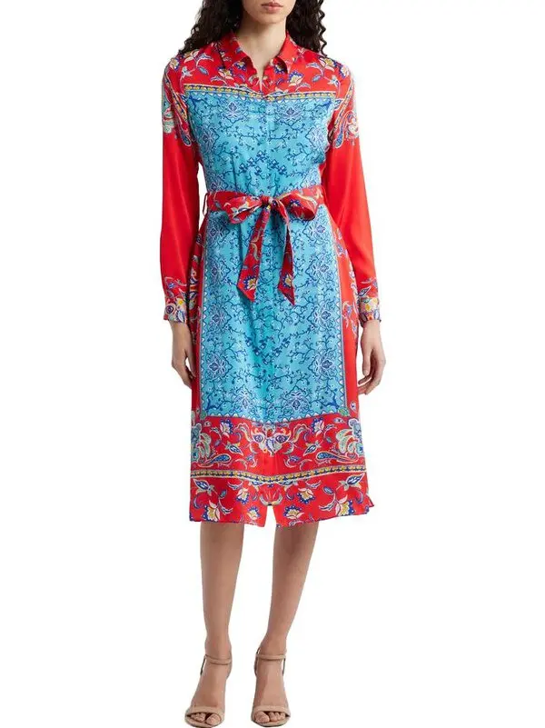 Elie Tahari Paulina Printed Shirtdress - Isle Of Capri Print