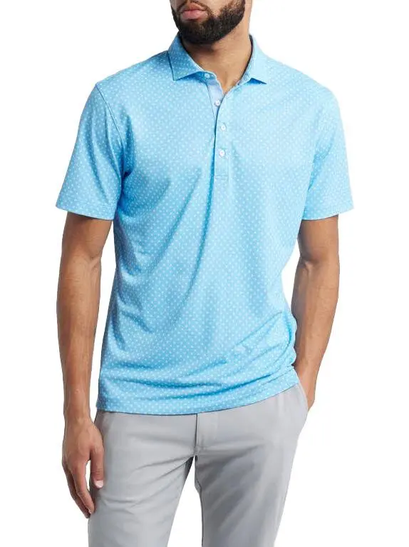 Johnnie-o Daisy Neat Floral Prep-formance Golf Polo - Maliblu