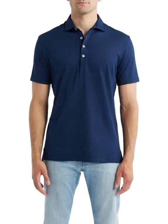 Johnnie-o Idris Top Shelf Heathered Polo - Midnight