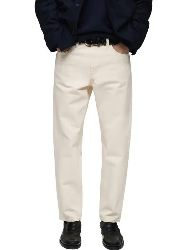 Mango Ben Tapered Jeans - Ecru