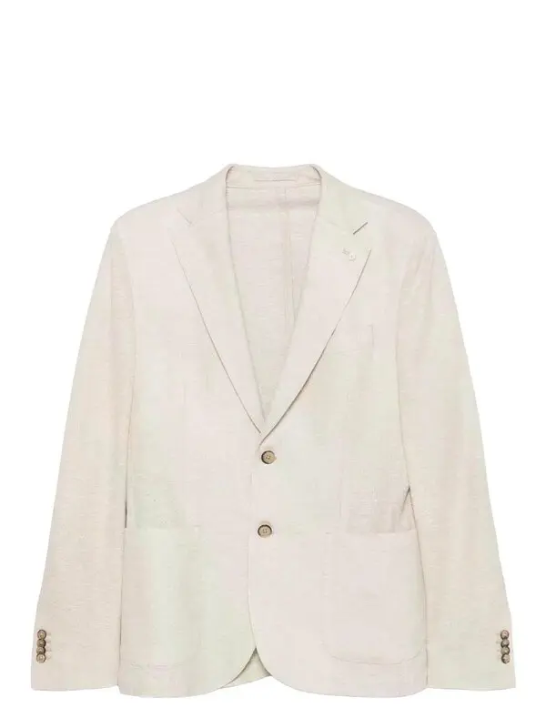 LUIGI BIANCHI MANTOVA Single-breasted Blazer - Neutrals