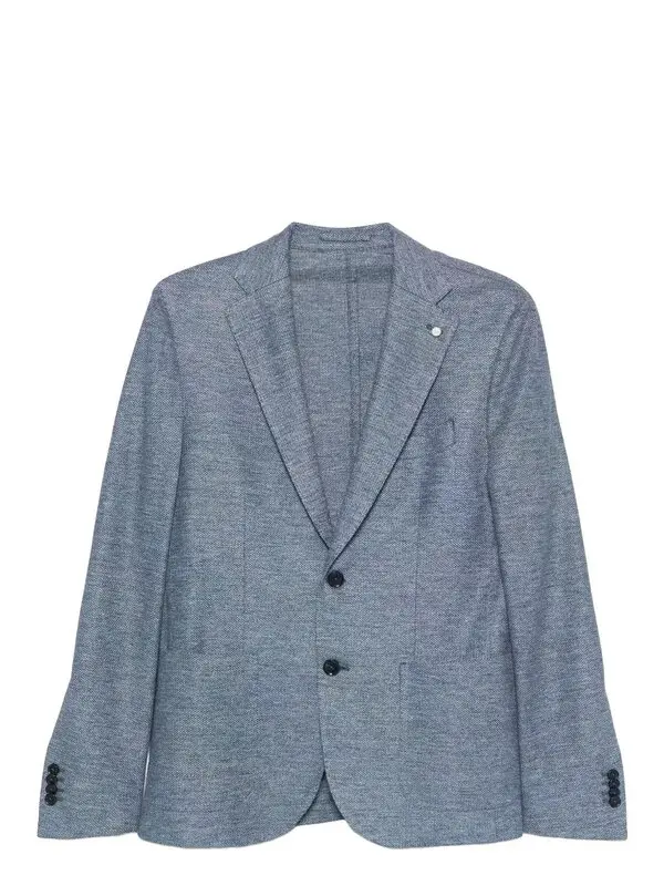 LUIGI BIANCHI MANTOVA Single-breasted Blazer - Blue