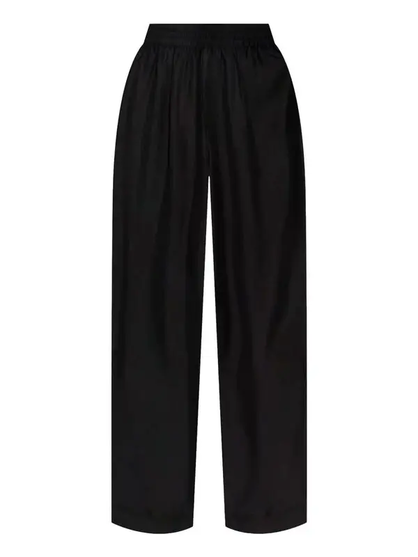LISA YANG Silk Track Pants - Black