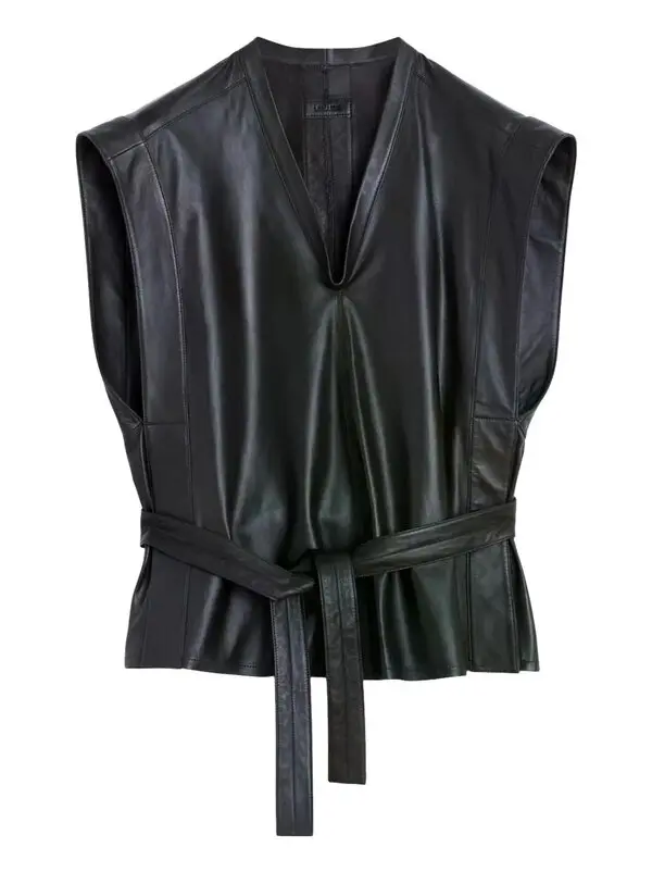 LEMAIRE Leather Vest - Brown