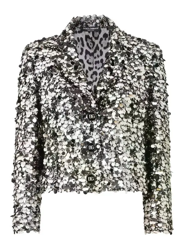 Dolce & Gabbana Sequinned Blazer - Silver