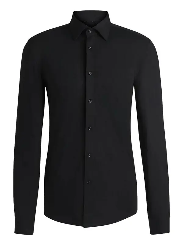 BOSS Mini-check Shirt - Black