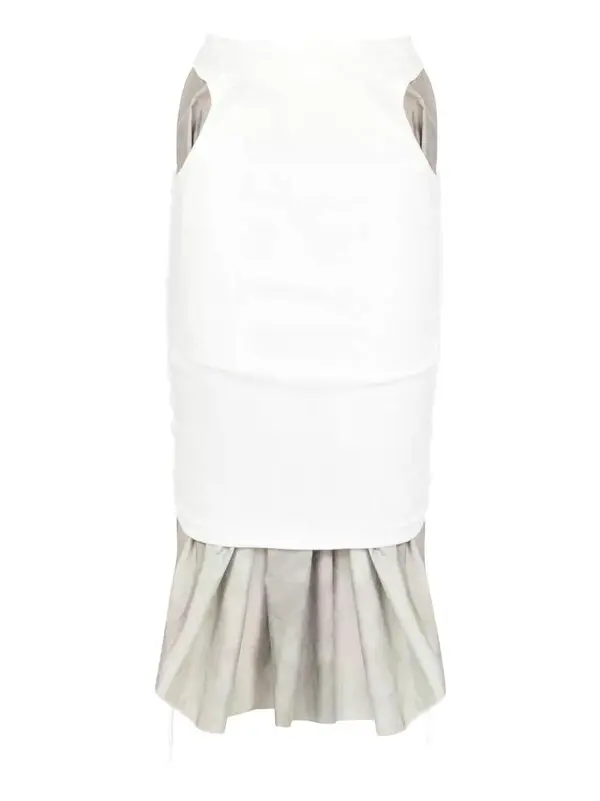 MAISON MARGIELA Layered Knee-length Skirt - White