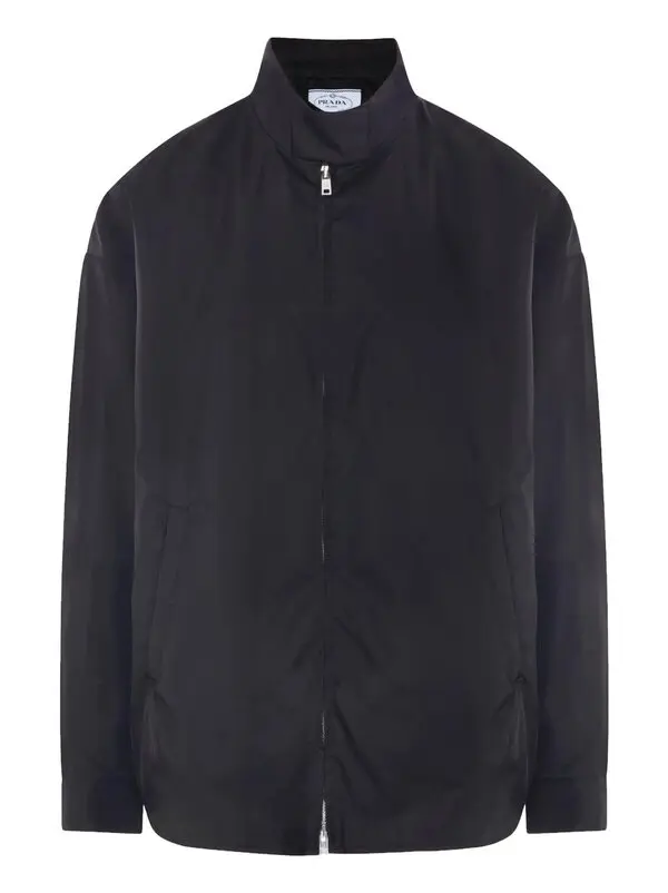 Prada Triangle-logo Oversize Jacket - Black