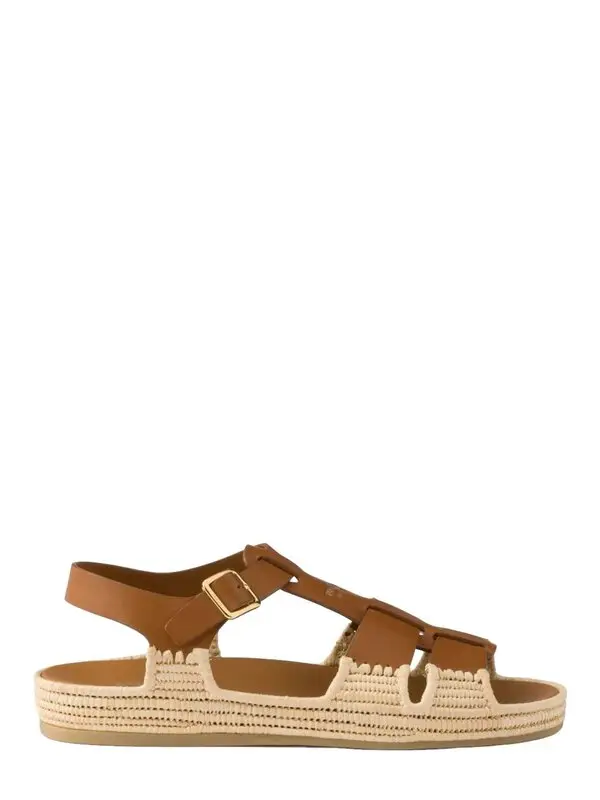 Prada Leather Sandals - Cuoio