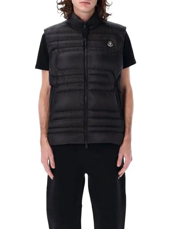 Moncler Emeishan Snake-quilted Down Gilet - Black