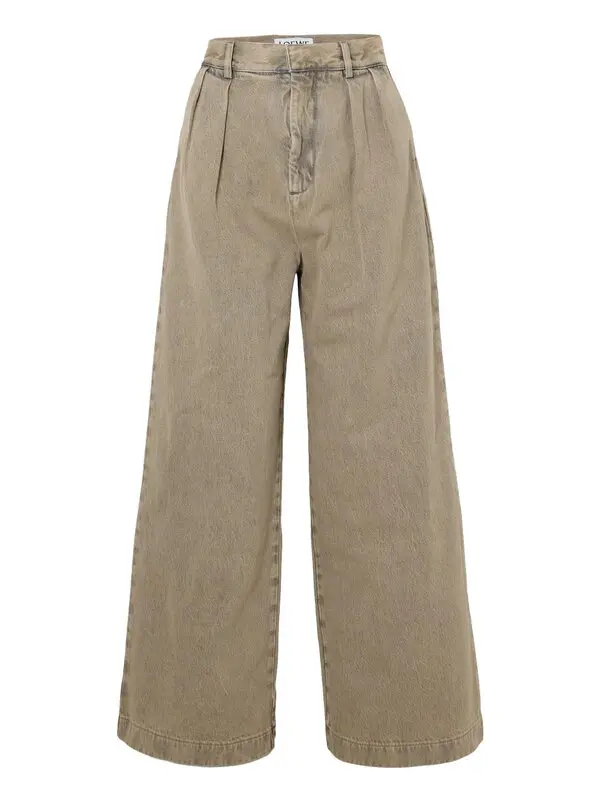 Loewe Bleached Wide-leg Jeans - Neutrals