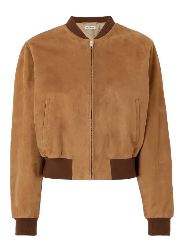 Bally Suede Bomber Jacket - Brown