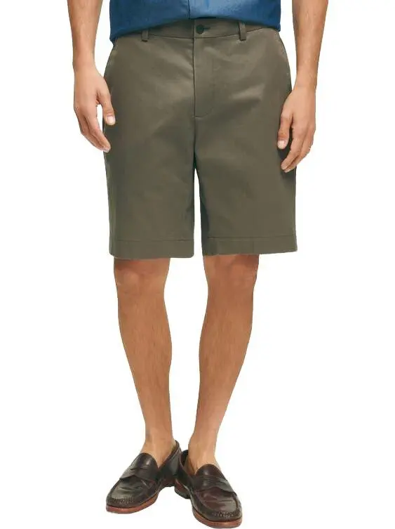 Brooks Brothers Advantage Wrinkle Resistant Stretch Chino Shorts - Magnet
