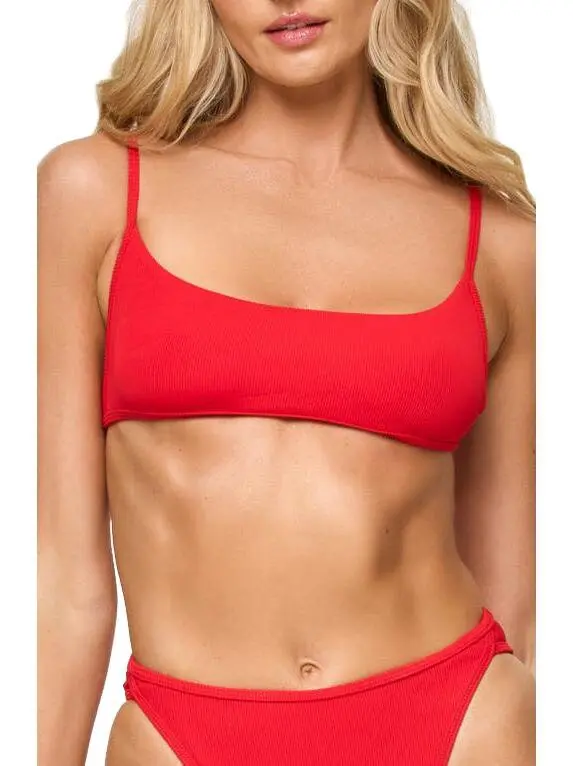 L*Space Kourt Rib Bikini Top - Flame