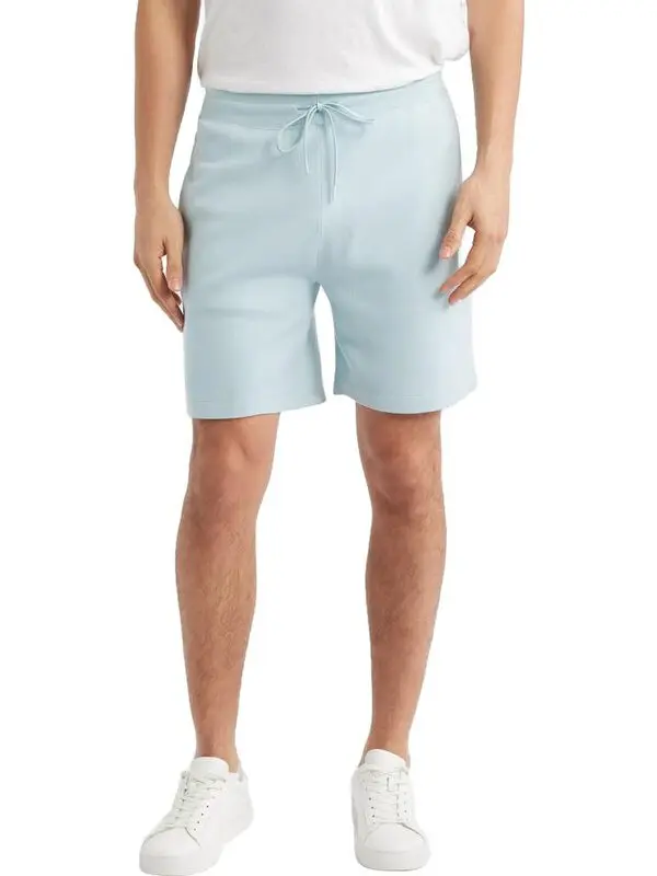 Theory Knit Drawstring Shorts - Light Ocean Air - 2n1